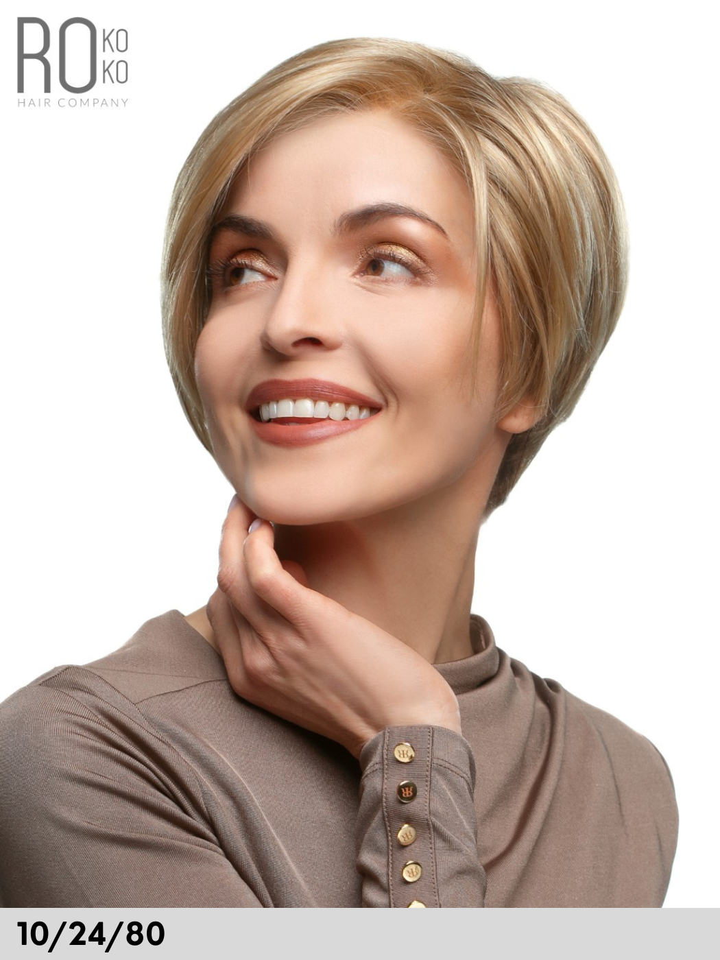 Mocha Large Rokoko: elegant synthetic bob with lace front | Wig Love