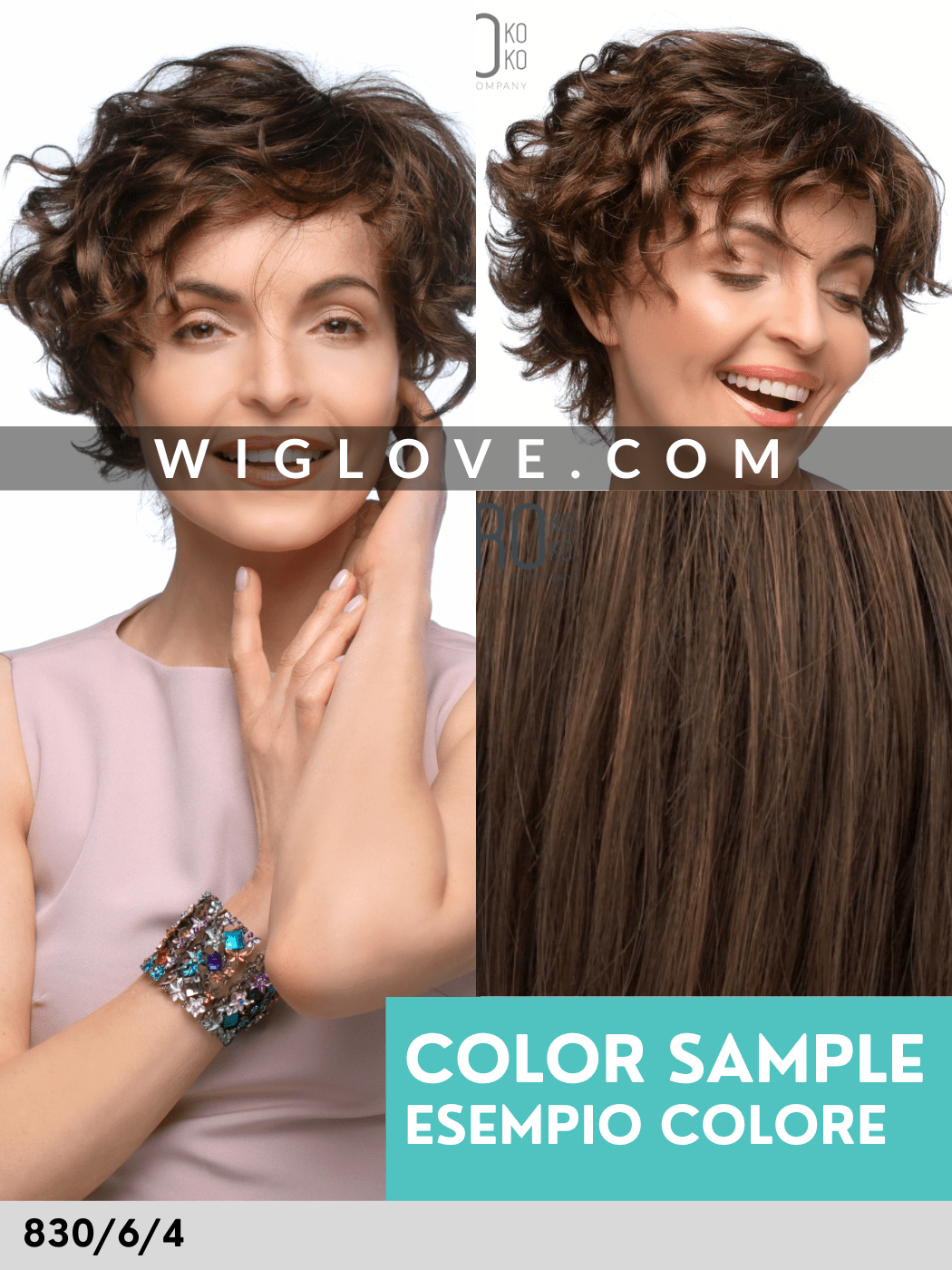 Parrucca Sintetica Mossa: Chacha di Rokoko - Dispositivo Medico — Wig Love